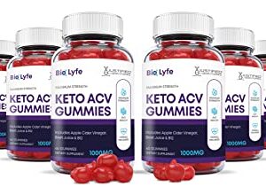 Justified Laboratories (10 Pack) Bio Lyfe Keto ACV Gummies 1000MG with Pomegranate Juice Beet Root B12 600 Gummys