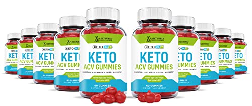 Justified Laboratories (10 Pack) Keto 24/7 Gummies 1000MG ACV with Pomegranate Juice Beet Root B12 600 Gummys