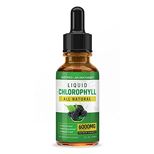 (3 Pack) Liquid Chlorophyll Drops Maximum Strength 6000MG Fast Absorbing All Natural Green Concentrate Supplement Loaded with Antioxidants Minerals Multivitamins 2 FL Oz