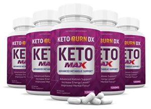 (5 pack) keto burn dx max pills 1200mg includes includes apple cider vinegar gobhb exogenous ketones advanced ketosis support for men women 300 capsules