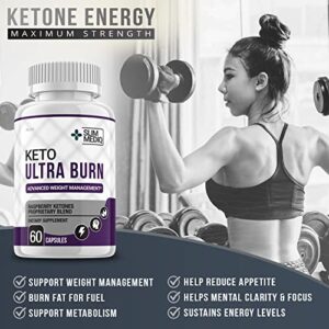 (2 Pack) Keto Ultra Burn Supplement Pills, Advanced Ketogenic Formula (120 Capsules)