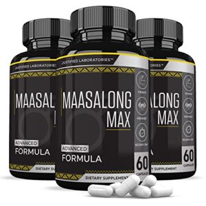 (3 pack) maasalong max 1600mg all natural advanced men’s health masalong formula 180 capsules