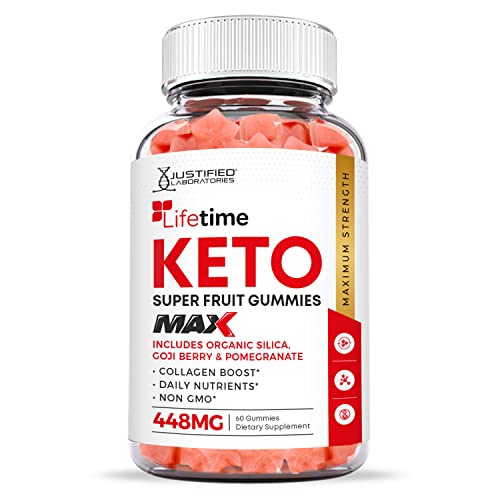 Justified Laboratories (3 Pack) Lifetime Keto Max Gummies 448MG Contains Organic Bamboo Acai Berry with Pomegranate Juice 180 Gummys