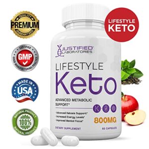 (5 Pack) Lifestyle Keto 800MG Includes Patented goBHB® Exogenous Ketones Advanced Ketosis Support for Men Women 300 Capsules