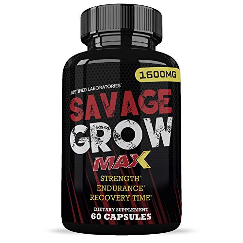 (3 Pack) Savage Grow Max 1600MG All Natural Advanced Men's Heath Formula180 Capsules