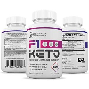 (5 Pack) F1 Keto Now 800MG Includes goBHB Exogenous Ketones Advanced Ketosis Support for Men Women 300 Capsules