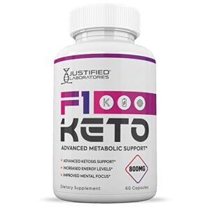 (5 Pack) F1 Keto Now 800MG Includes goBHB Exogenous Ketones Advanced Ketosis Support for Men Women 300 Capsules