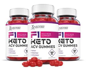 (3 pack) f1 keto acv gummies 1000mg with pomegranate juice beet root b12 180 ketos gummys