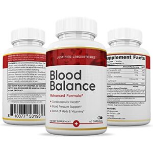 (2 Pack) Blood Balance Advanced Formula 620MG All Natural Fomrula Supplement Pills 120 Capsules