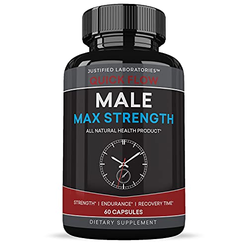 (5 Pack) Quick Flow Male Max Strength 742MG All Natural Advanced Men's Heath Formula 300 Capsules