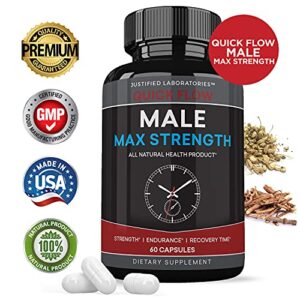 (5 Pack) Quick Flow Male Max Strength 742MG All Natural Advanced Men's Heath Formula 300 Capsules