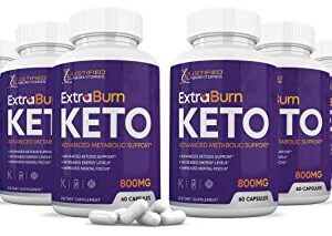 (10 Pack) Extra Burn Keto Pills 800MG Includes Patented goBHB® Exogenous Ketones Advanced Ketosis Support for Men Women 600 Capsules