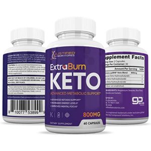 (10 Pack) Extra Burn Keto Pills 800MG Includes Patented goBHB® Exogenous Ketones Advanced Ketosis Support for Men Women 600 Capsules