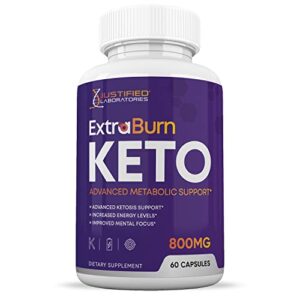 (10 Pack) Extra Burn Keto Pills 800MG Includes Patented goBHB® Exogenous Ketones Advanced Ketosis Support for Men Women 600 Capsules