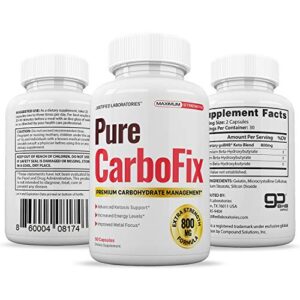 Pure Carbo Fix Carbohydrate Management Formula Carbofix Support for Men Women 2 Bottles