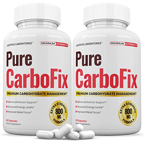 Pure Carbo Fix Carbohydrate Management Formula Carbofix Support for Men Women 2 Bottles