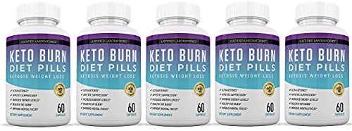 (5 Pack) Keto Diet Burn Diet Pills Advanced Ketogenic Support Exogenous Ketones Ketosis for Men Women 300 Capsules