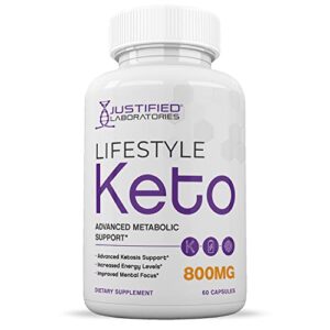 Lifestyle Keto Pills 800MG Includes Patented goBHB® Exogenous Ketones Advanced Ketosis Support for Men Women 60 Capsules