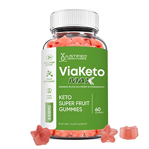 Viaketo Max Keto Gummies Via Keto Collagen Booster Contains Organic Silica Bamboo Acai Berry with Pomegranate Juice 60 Gummys