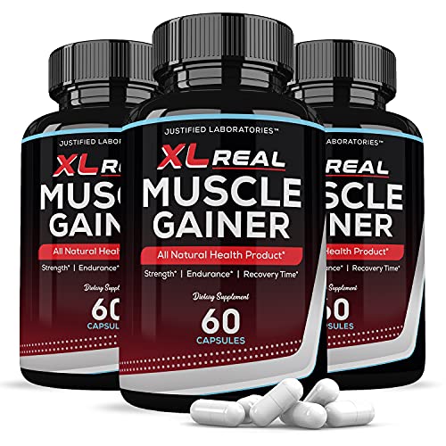 (3 Pack) XL Real Muscle Gainer All Natural Advanced Men's Heath Formula 60 Capsules