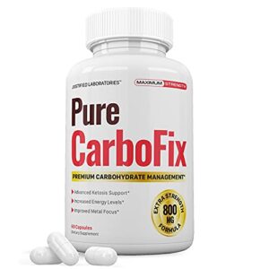 pure carbo fix carbohydrate management formula carbofix support for men women 60 capsules