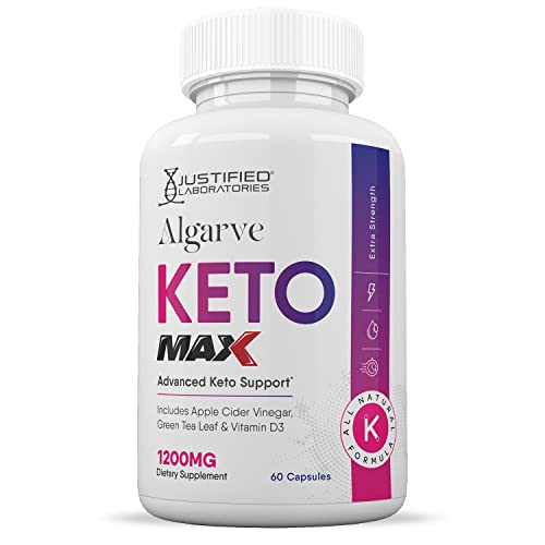 Justified Laboratories Algarve Keto ACV Max Pills 1675 MG Formulated with Apple Cider Vinegar Keto Support Blend 60 Capsules