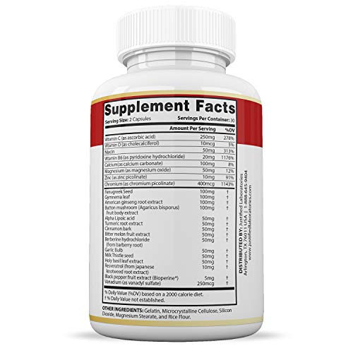 Justified Laboratories Blood Balance Max 1295MG Formula All Natural Supplement Pills 60 Capsules