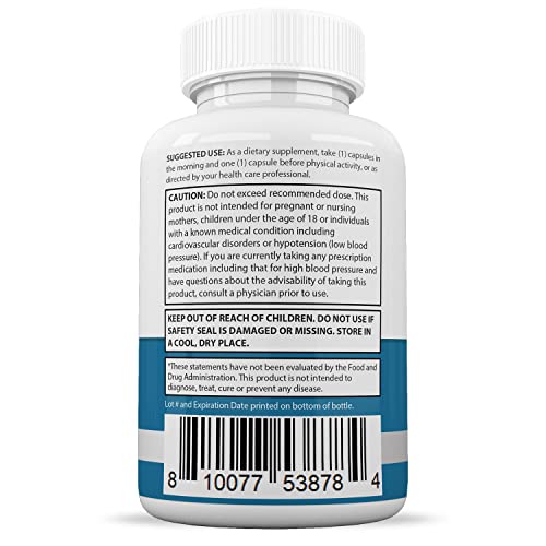 Glucotrust Advanced Formula 620MG Formula All Natural Cardiovascular Support Supplement Pills 60 Capsules