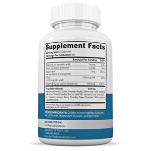 Glucotrust Advanced Formula 620MG Formula All Natural Cardiovascular Support Supplement Pills 60 Capsules