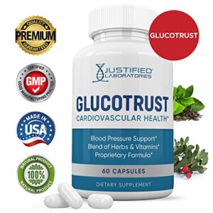 Glucotrust Advanced Formula 620MG Formula All Natural Cardiovascular Support Supplement Pills 60 Capsules