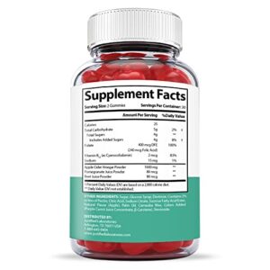 Justified Laboratories (3 Pack) Super Slim Keto ACV Gummies 1000MG with Pomegranate Juice Beet Root B12 180 Gummys