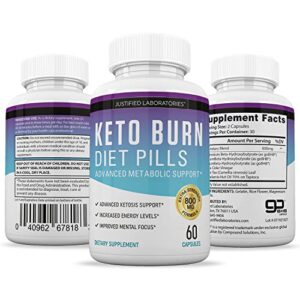 (3 Pack) Keto Diet Burn Diet Pills Advanced Ketogenic Support Exogenous Ketones Ketosis for Men Women 180 Capsules