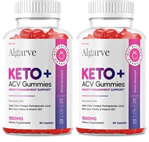 (2 pack) algarve keto acv gummies – advanced formula algarve keto apple cider vinegar gummies (120 gummies)