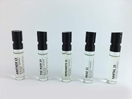 Le Labo Discovery Set - An0ther 13, Bergamote 22, Rose 31, Santal 33 and The Noir 29 - .05 ounce Unisex Spray Samples