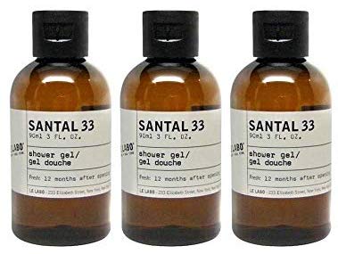 Le Labo Santal 33 Shower Gel, 9 Fluid Ounces - Set of 3, 3 Ounce Bottles