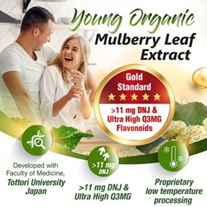 LABO Nutrition Mulbiotic Capsule, Organic Mulberry Leaf Extract + LactoSpore Probiotic & Fenumannan Prebiotic, for Healthy Blood Glucose Leval, Sugar & Carb Cravings Support, Vegetarian, Non-GMO