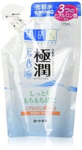 hada labo rohto gokujun hyaluronic lotion moist refill, 170ml/5.7 fl. oz.