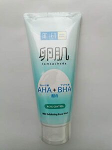 hada labo aha+bha acne control facial wash 130g