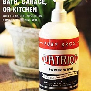 Fury Bros. Supra 56 Premium Hand & Body Power Wash From Cedar, Sandalwood, Patchouli | All Natural, Vegan Friendly With Pumice Scrub | Made In The USA | 16 oz