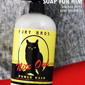 Fury Bros. Supra 56 Premium Hand & Body Power Wash From Cedar, Sandalwood, Patchouli | All Natural, Vegan Friendly With Pumice Scrub | Made In The USA | 16 oz