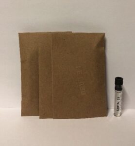 3 le labo santal 33 eau de parfum sample 0.025 oz/0.75 ml vial spalsh