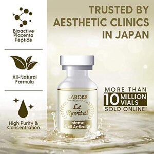 LABO Nutrition Le Ageless Capsule + Le Revital Serum, Placenta Cell Rejuvenating Therapy from Japan, Enhanced with Nano Collagen Placenta Extract, Support Healthy Aging, Reduce Wrinkles, Dark Spot