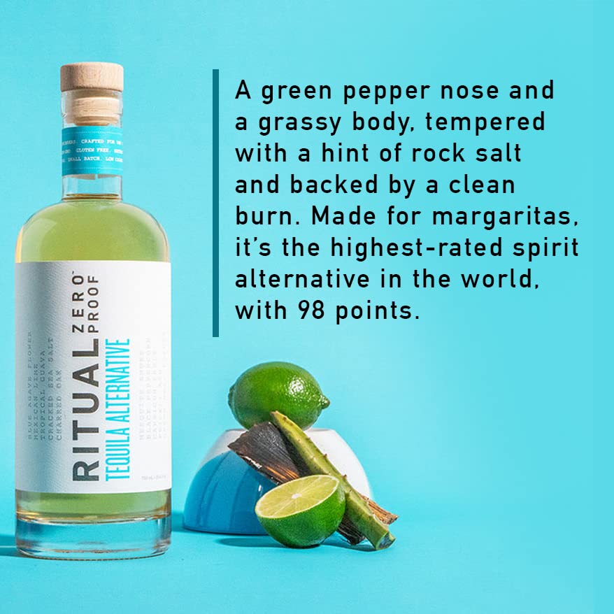 RITUAL ZERO PROOF Tequila Alternative | Award-Winning Non-Alcoholic Spirit | 25.4 Fl Oz (750ml) | Zero Calories | Sustainably Made in USA | Make Delicious Alcohol Free Cocktails