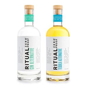 ritual zero proof gin & tequila alternatives | award-winning non-alcoholic spirits | 25.4 fl oz (750ml) each | zero calories | keto, paleo & low carb diet friendly | alcohol free cocktails