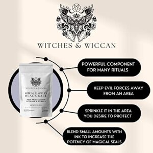 Black Salt for Protection Rituals, Wiccan Supplies, Sal Negra para Rituales de Brujeria (2 oz Bag) - Witches & Wiccan Witchcraft Supplies