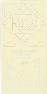 ritual chocolate 100% cacao bar, 1 ea