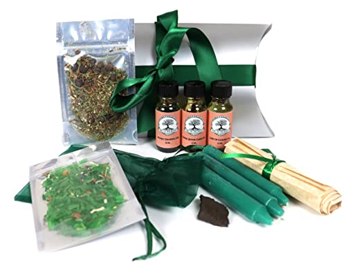 Wealth & Prosperity 3 Spell Ritual Kit | Money Drawing, Abundance & Success for Wiccan, Pagan, Conjure & Magic Rituals