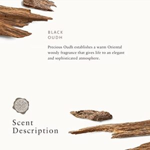 RITUALS Black Oudh Elegance Luxury Oil Reed Diffuser Set - Fragrance Sticks with Black Oudh & Patchouli - 15.2 Fl Oz