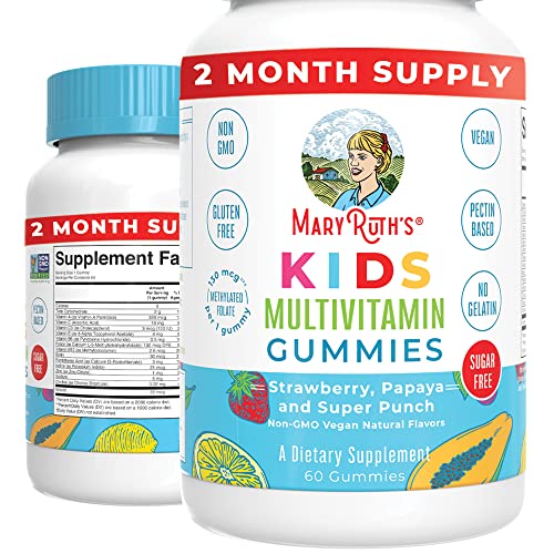 MaryRuth's Kids Multivitamin Gummies | Sugar Free | 2 Month Supply | Kid & Toddlers Age 2+ Daily Multivitamin: Vitamin C, D3, Zinc | Kids Vitamins | Only 1 Gummy Per Day | 60 Ct (60 Day Supply)