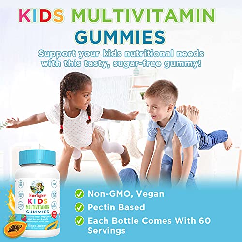 MaryRuth's Kids Multivitamin Gummies | Sugar Free | 2 Month Supply | Kid & Toddlers Age 2+ Daily Multivitamin: Vitamin C, D3, Zinc | Kids Vitamins | Only 1 Gummy Per Day | 60 Ct (60 Day Supply)